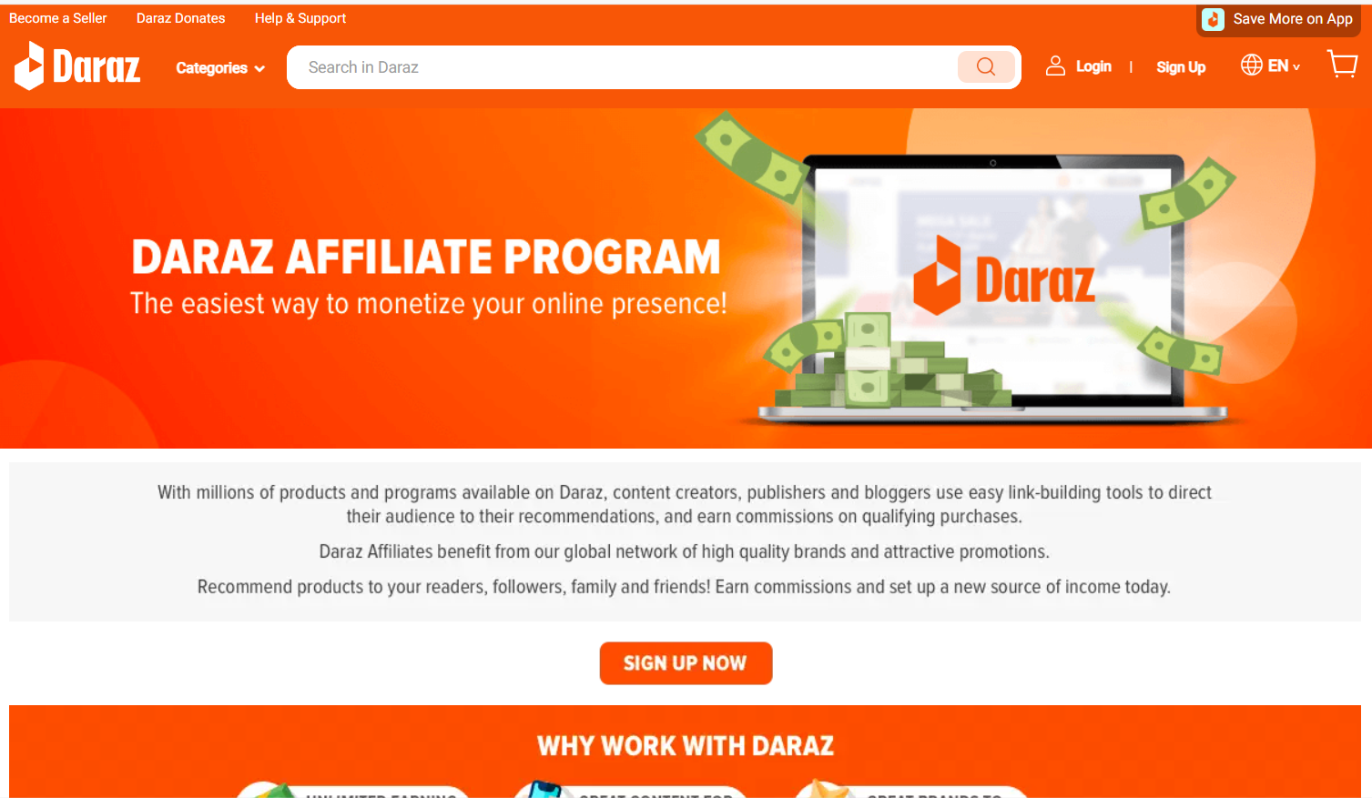 Daraz Affiliate Program: Complete Guide from Start to Earning - Work Up BD